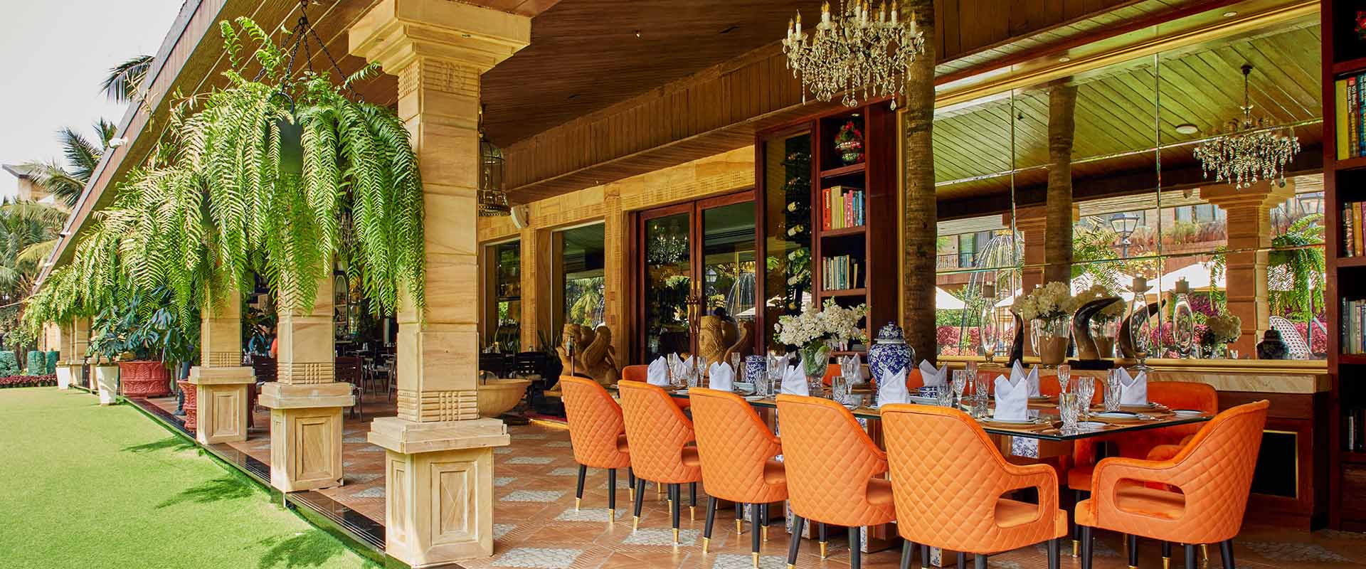 Lounge & Dine outdoors at Villa Bistro - Della Resorts